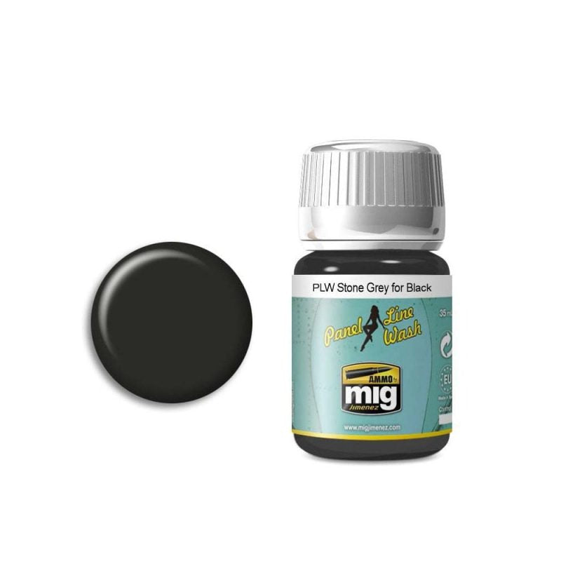Ammo by MIG - Panel Line Wash 1615 Stone Grey for Black – SuperModels