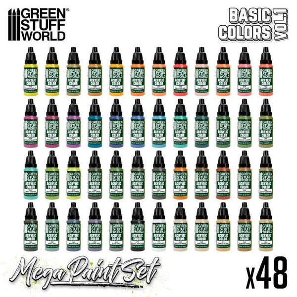 Green Stuff World - Basic Mega Paint Set - Vol. 1.0 – SuperModels